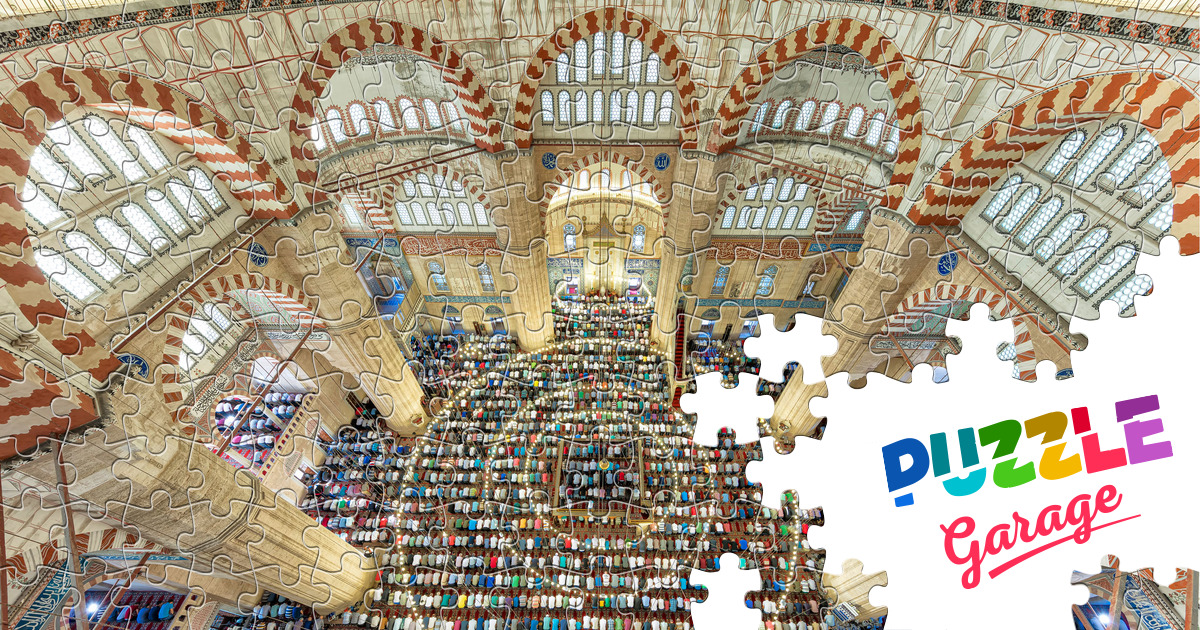 Selimiye mosque interior Jigsaw Puzzle (Countries, Turkey) | Puzzle Garage