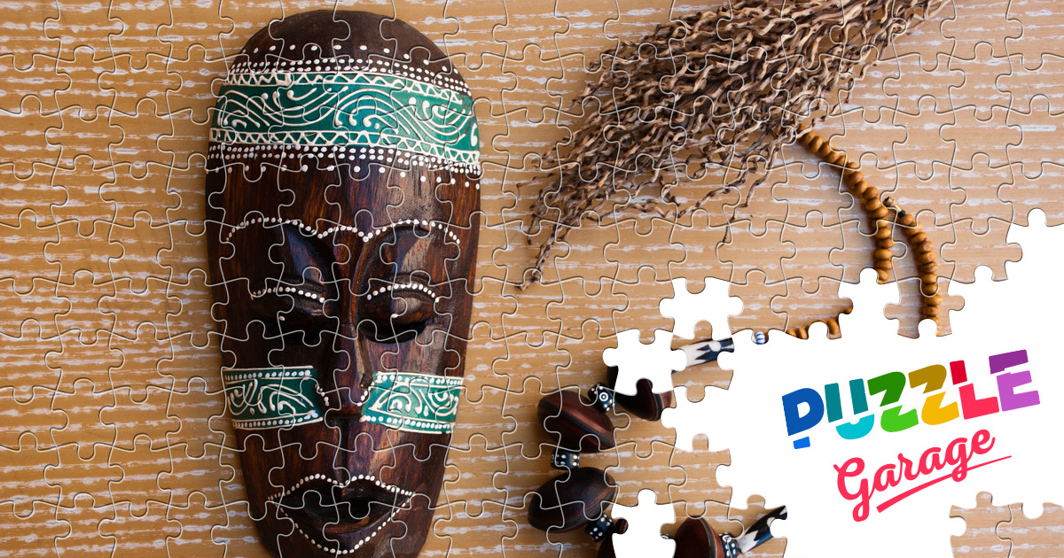 African mask and beads Jigsaw Puzzle (Stuff, Jewellery) | Puzzle Garage