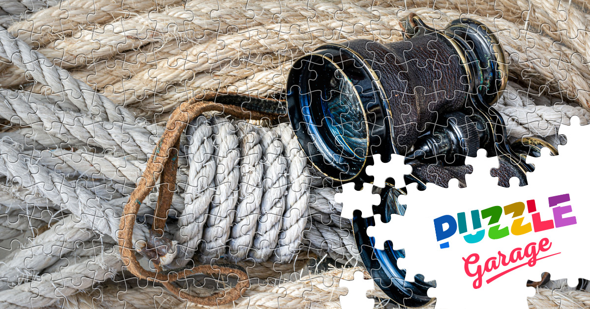 Binoculars on a marine rope Jigsaw Puzzle (Technics, Ships) | Puzzle Garage