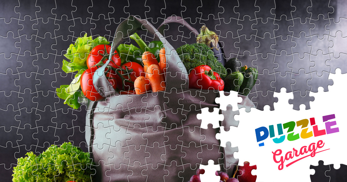 Bag with vegetables and fruits Jigsaw Puzzle (Plants, Vegetables ...
