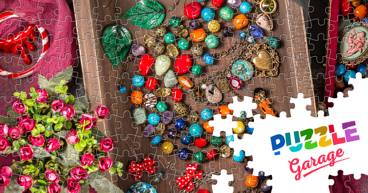 Jewelry made from natural stones Jigsaw Puzzle (Stuff, Jewellery ...