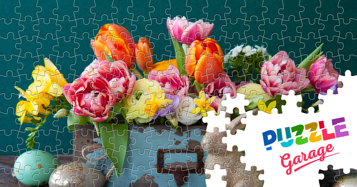 Easter decorations and flowers Jigsaw Puzzle (Holidays, Easter ...