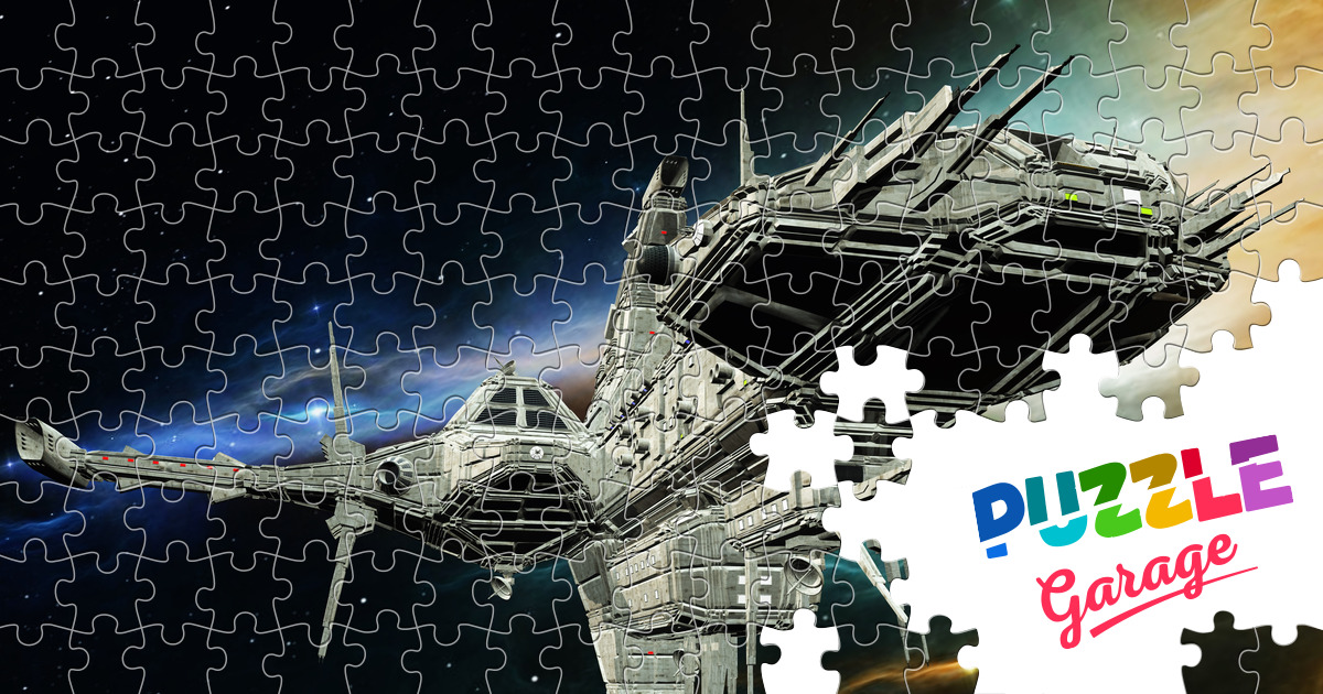 Fantastic ship in space Jigsaw Puzzle (Space, Sci-Fi) | Puzzle Garage