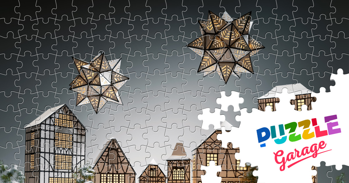 Paper houses and lanterns Jigsaw Puzzle (Home, Needlework) | Puzzle Garage