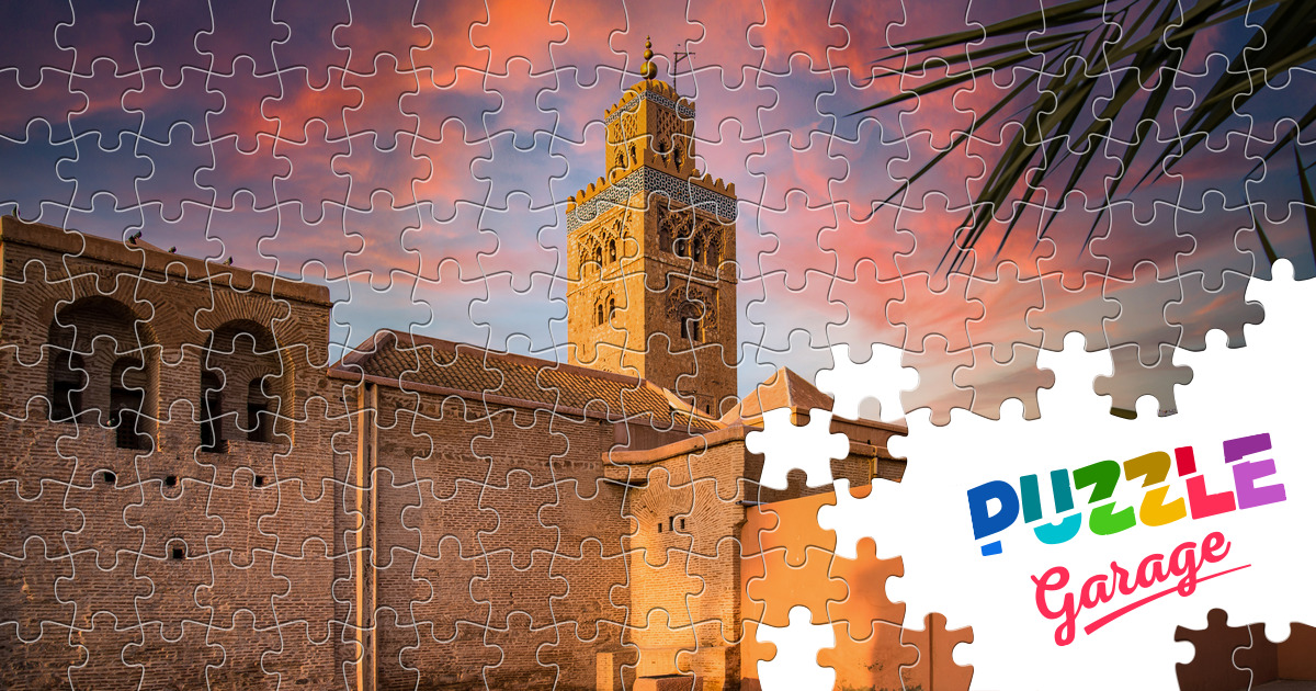 Al-Koutoubia Mosque, Marrakech Jigsaw Puzzle (Countries, Morocco ...