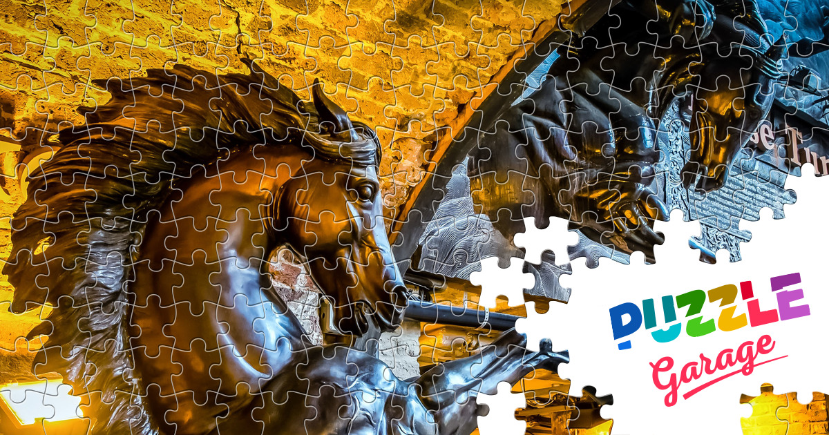 Bronze horse statue Jigsaw Puzzle (Countries, Great Britain) | Puzzle ...