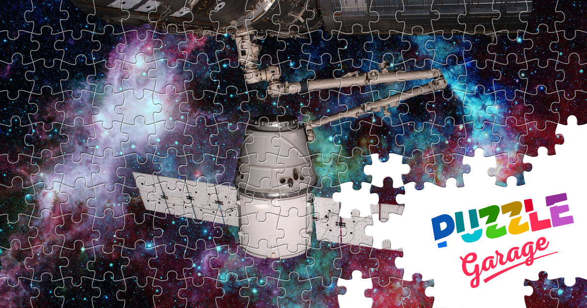 Dragon Spaceship Jigsaw Puzzle (Space, Cosmonautics) | Puzzle Garage