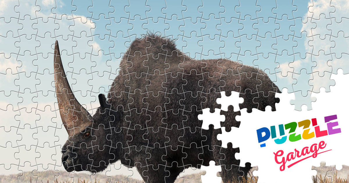 Elasmotherium Jigsaw Puzzle (Animals, Prehistoric animals) | Puzzle Garage