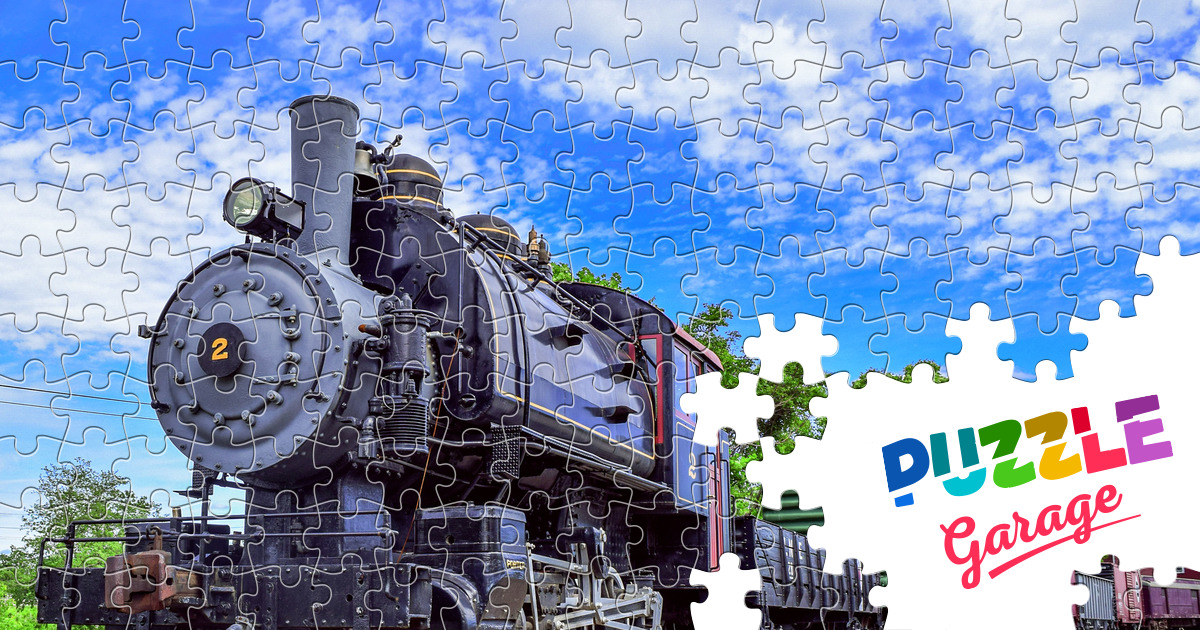 Old steam locomotive on the railway Jigsaw Puzzle (Technics, Trains ...