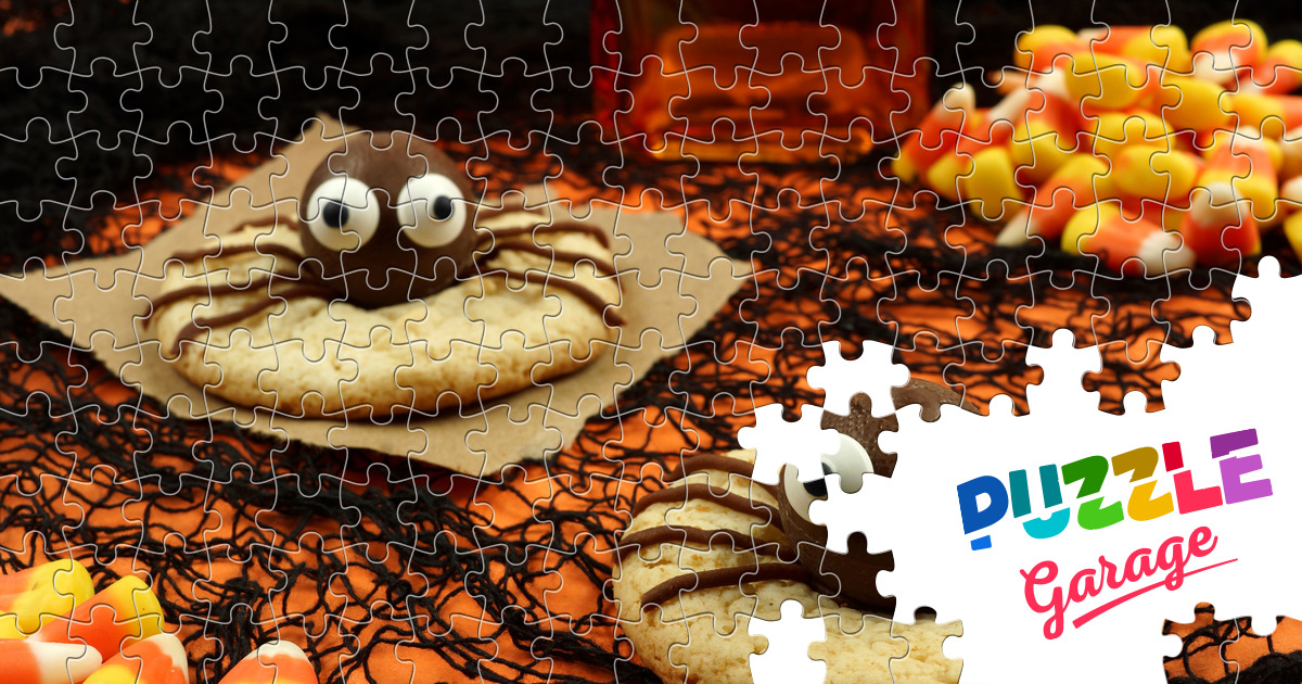 Halloween Spider Cookies Jigsaw Puzzle (Holidays, Halloween) | Puzzle ...