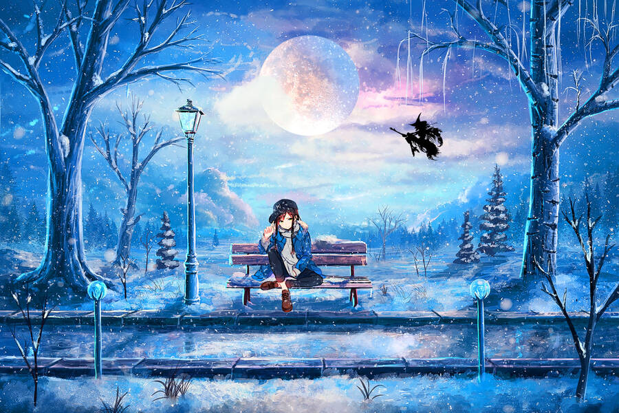 Anime devojka za pozadinu Slagalice (Umetnost, Anime) | Puzzle Garage