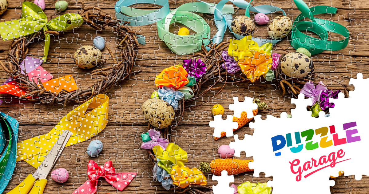 Paschal wreath of handmade work Jigsaw Puzzle (Home, Needlework ...