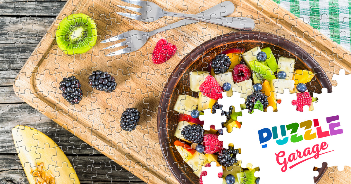 Fruit and berry salad Jigsaw Puzzle (Plants, Fruits) | Puzzle Garage