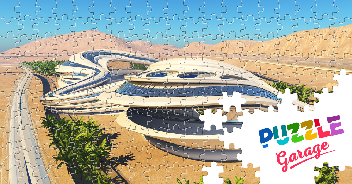 Futuristic building Jigsaw Puzzle (Space, Sci-Fi) | Puzzle Garage