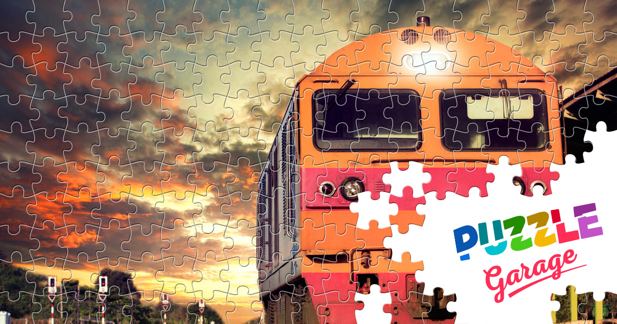 Train at the railway station Jigsaw Puzzle (Technics, Trains) | Puzzle ...