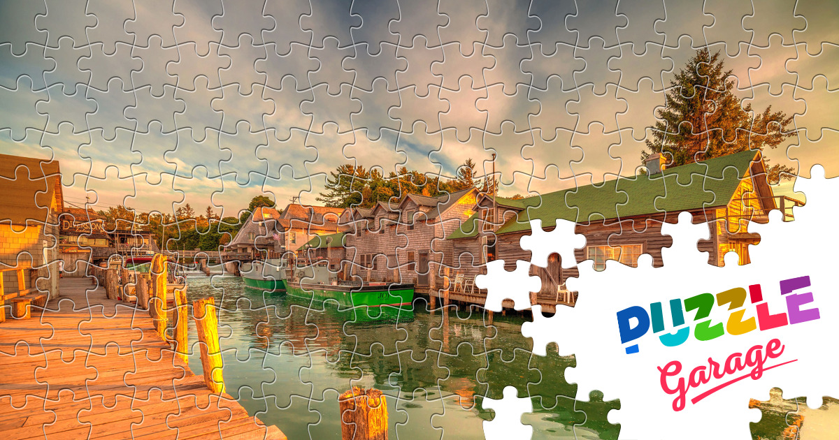 Sunset in Leland Jigsaw Puzzle (Countries, USA) | Puzzle Garage