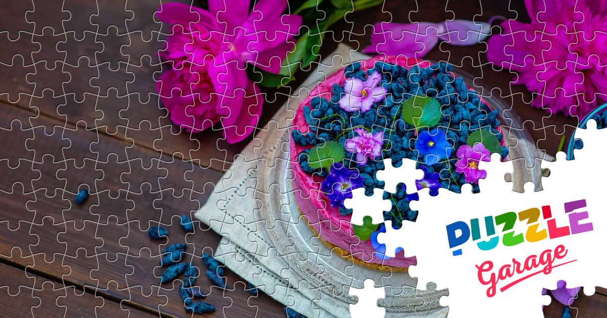 Cheesecake with blueberries Jigsaw Puzzle (Home, Food) | Puzzle Garage