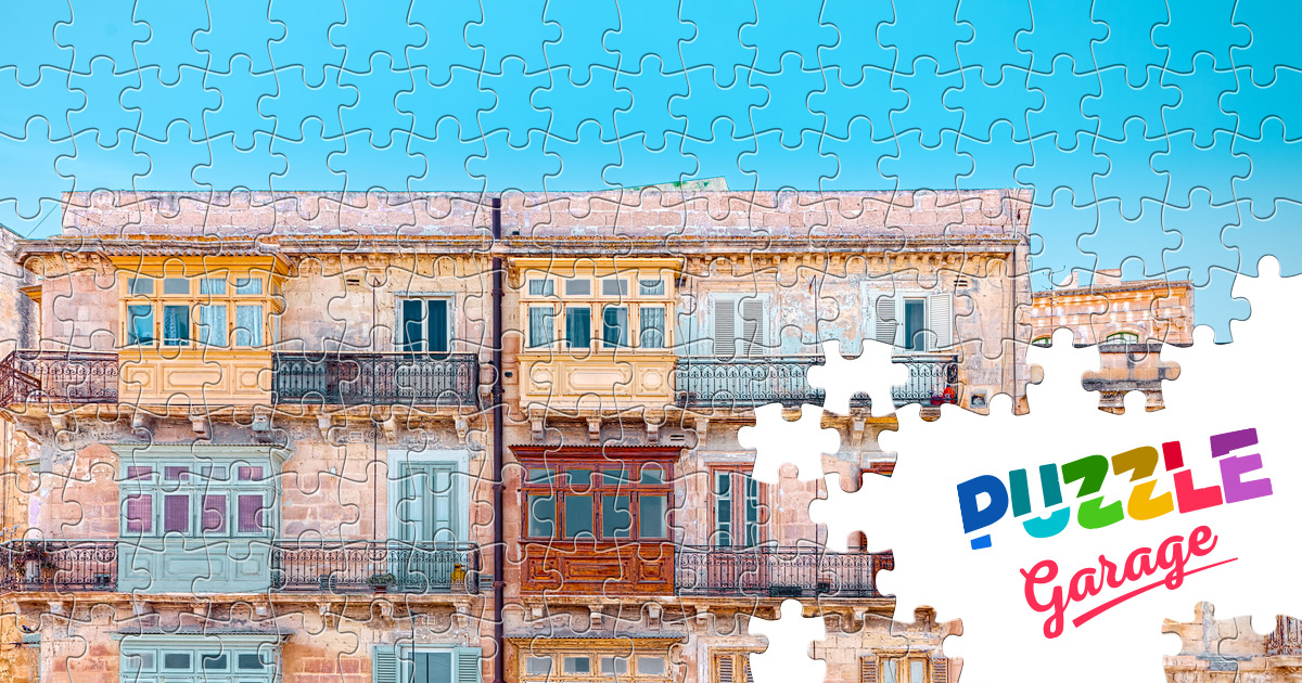 Traditional houses in Valletta Jigsaw Puzzle (Countries, Malta ...