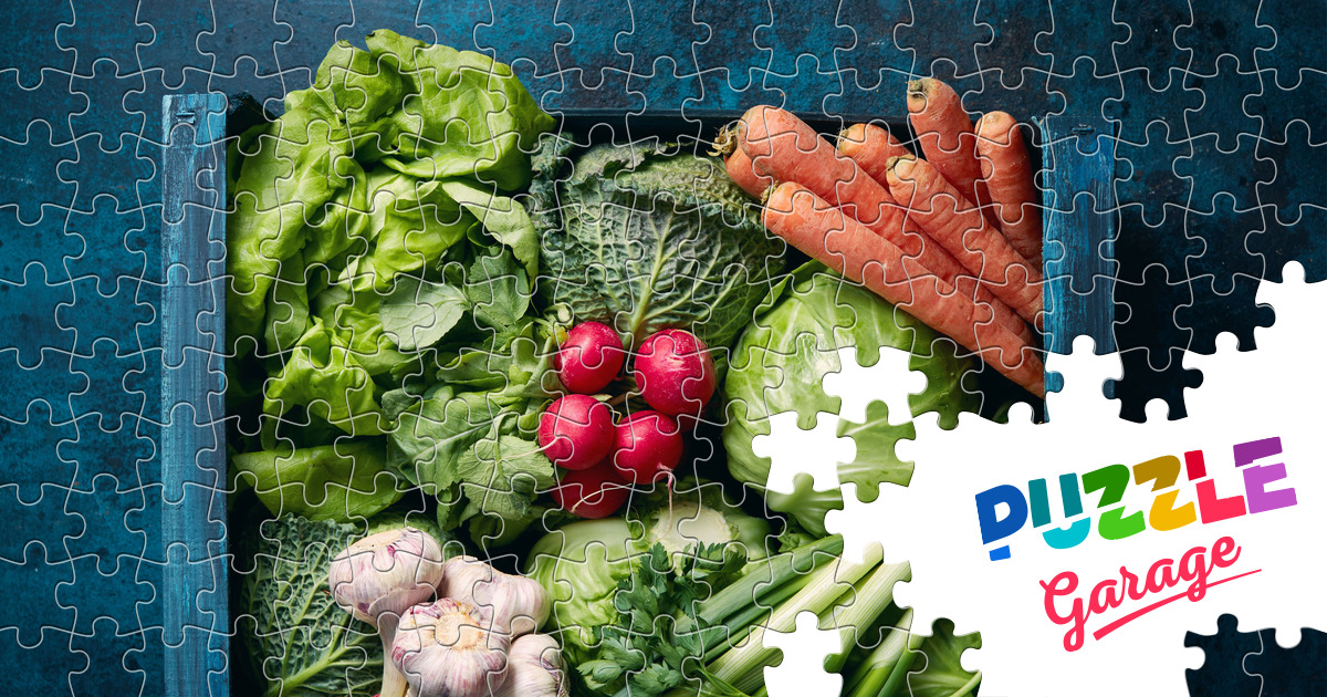 Vegetables in a box on the table Jigsaw Puzzle (Plants, Vegetables ...