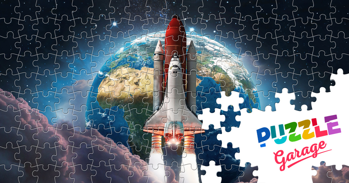 Space shuttle in space Jigsaw Puzzle (Space, Cosmonautics) | Puzzle Garage