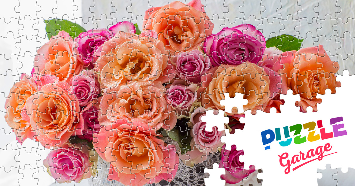 A large bouquet of roses Jigsaw Puzzle (Plants, Flowers) | Puzzle Garage