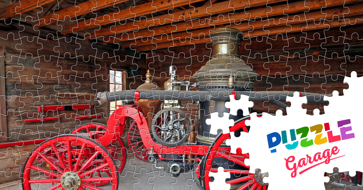 Retro steam fire engine Jigsaw Puzzle (History, Retro) | Puzzle Garage