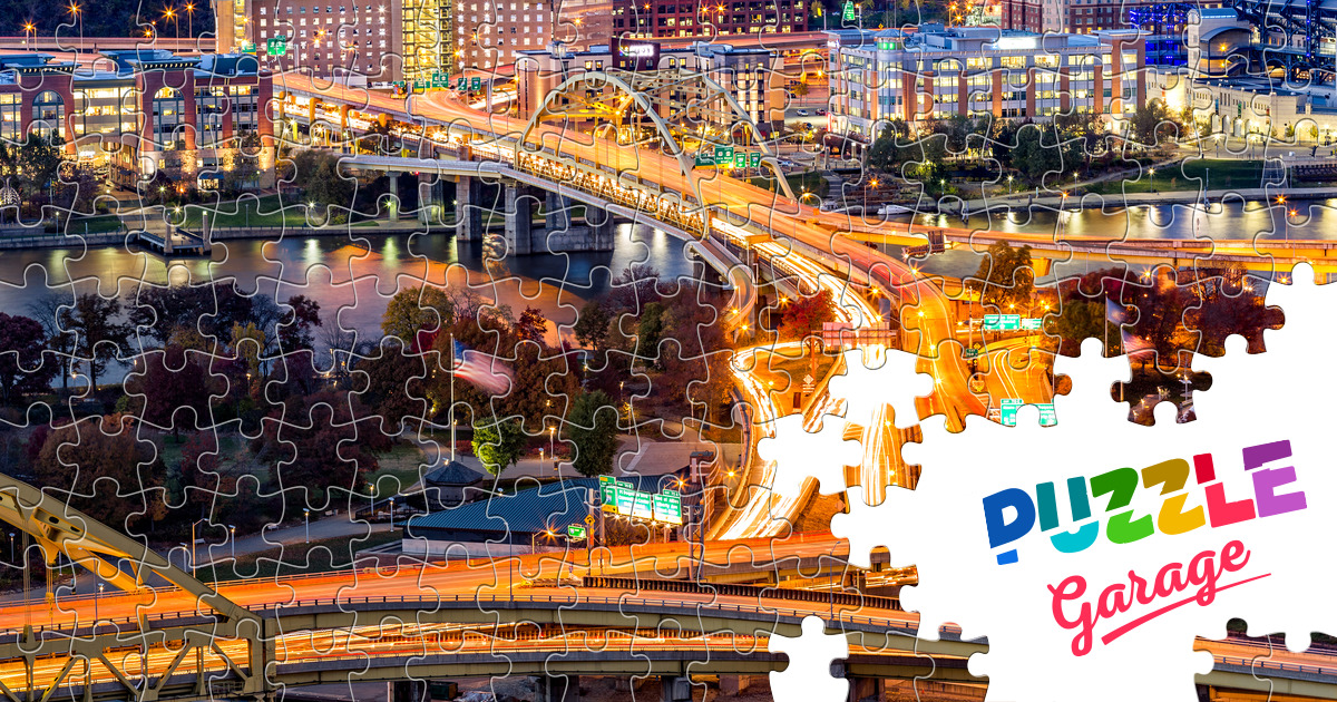 Pittsburgh Bridges Jigsaw Puzzle (Countries, USA) | Puzzle Garage