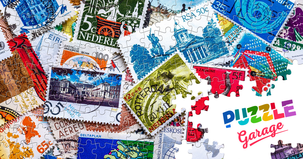 Postage stamps of different countries Jigsaw Puzzle (Other, Collecting ...