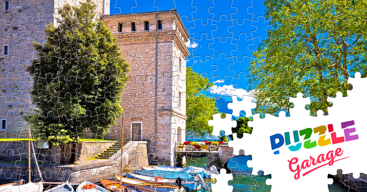Boats in Riva del Garda Jigsaw Puzzle (Countries, Italy) | Puzzle Garage
