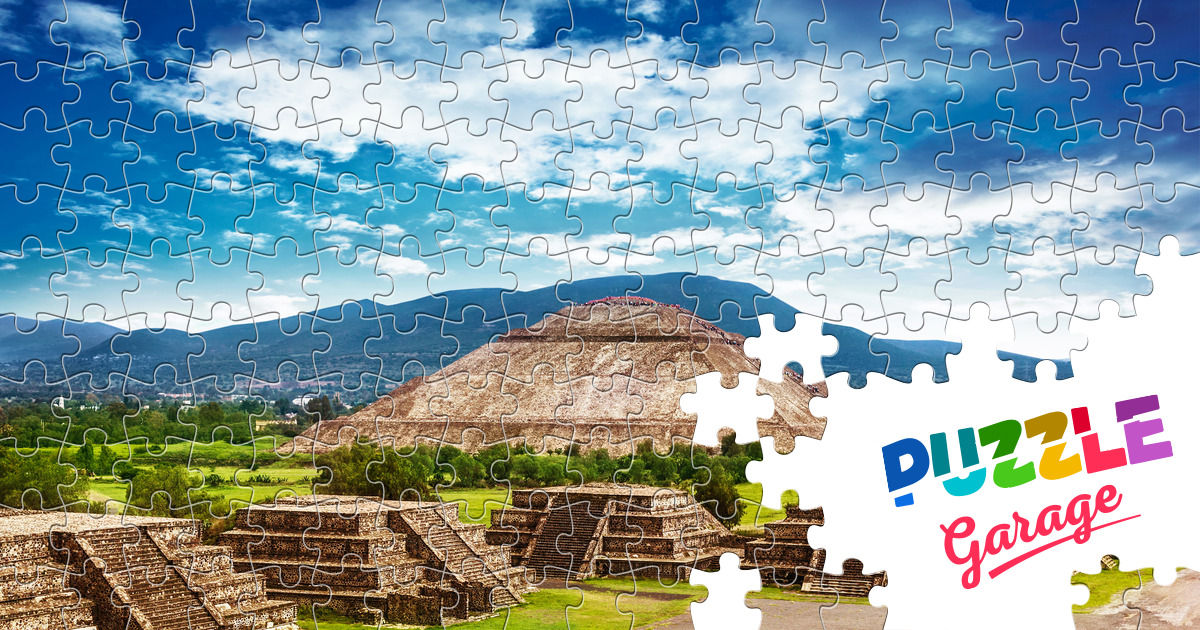 Pyramid of the Sun and the Road of the Dead in Teotihuacan Jigsaw ...