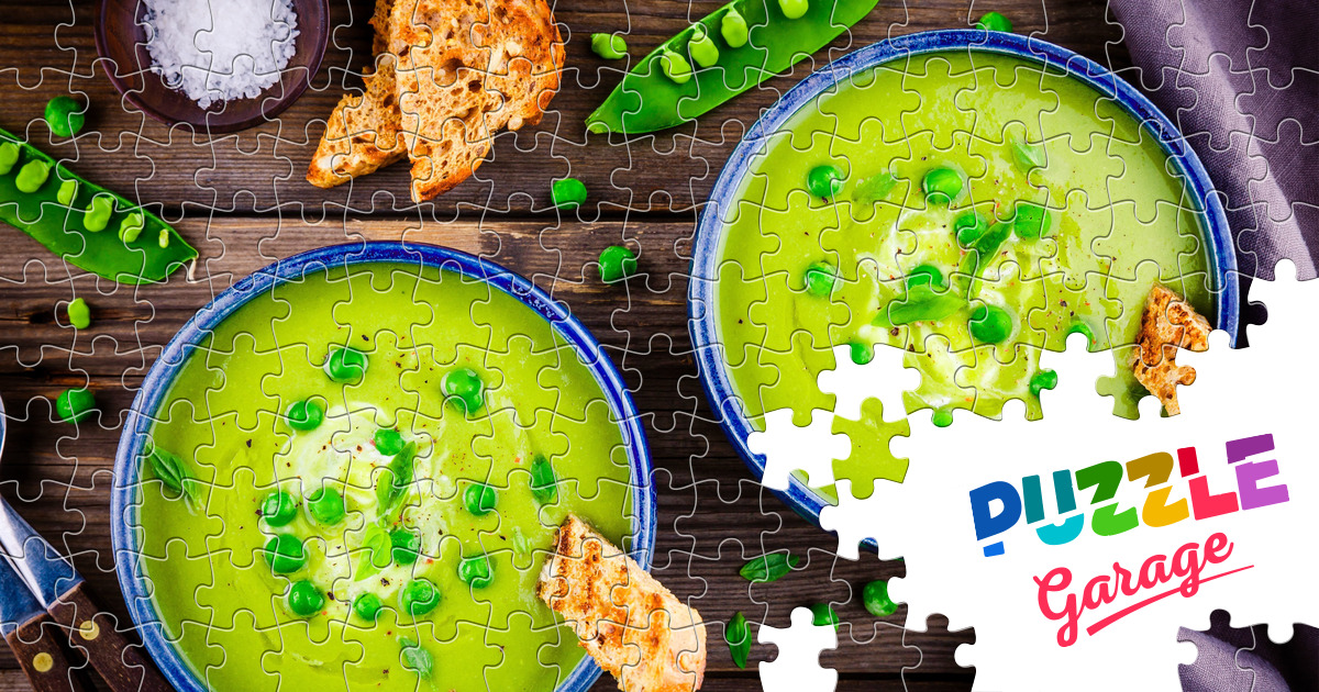 Puree soup with green peas Jigsaw Puzzle (Home, Food) | Puzzle Garage