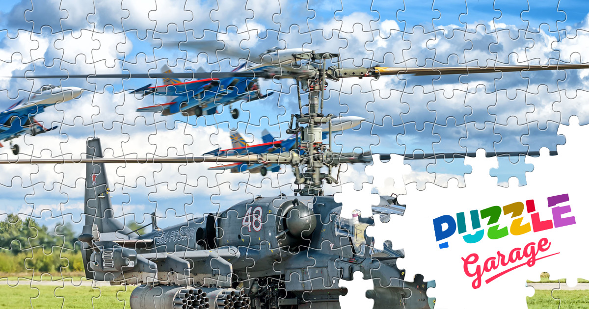 Combat attack helicopter Jigsaw Puzzle (Technics, Aviation) | Puzzle Garage