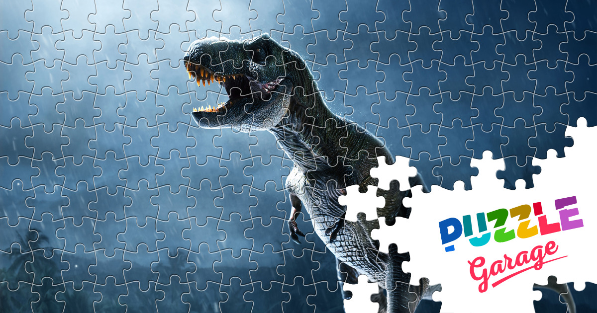 Tyrannosaurus on a stone Jigsaw Puzzle (Animals, Prehistoric animals ...