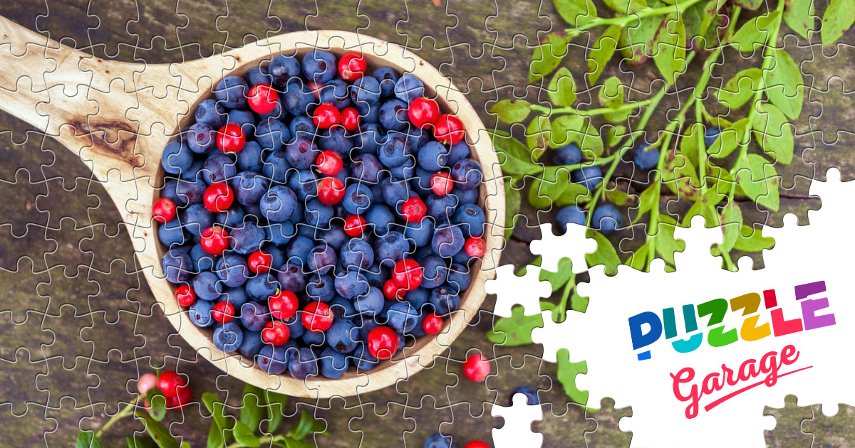 Blueberries and cranberries Jigsaw Puzzle (Plants, Berries) | Puzzle Garage