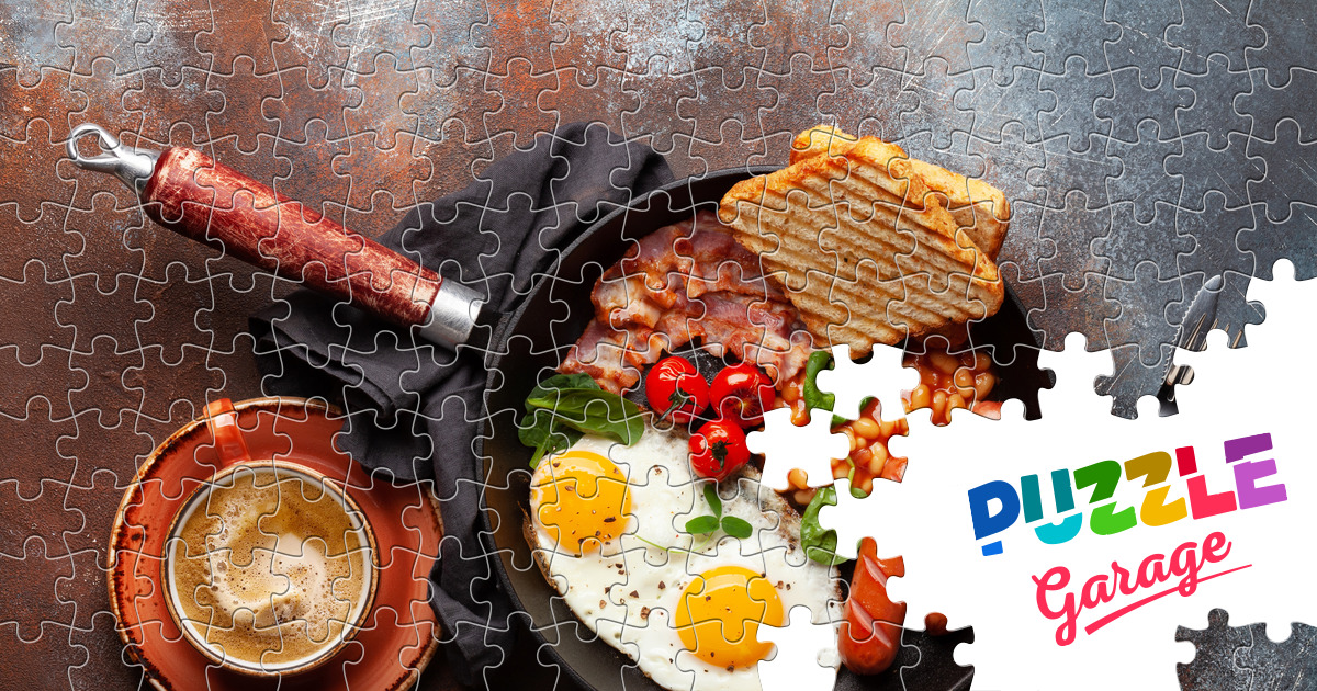English breakfast with scrambled eggs Jigsaw Puzzle (Home, Food ...