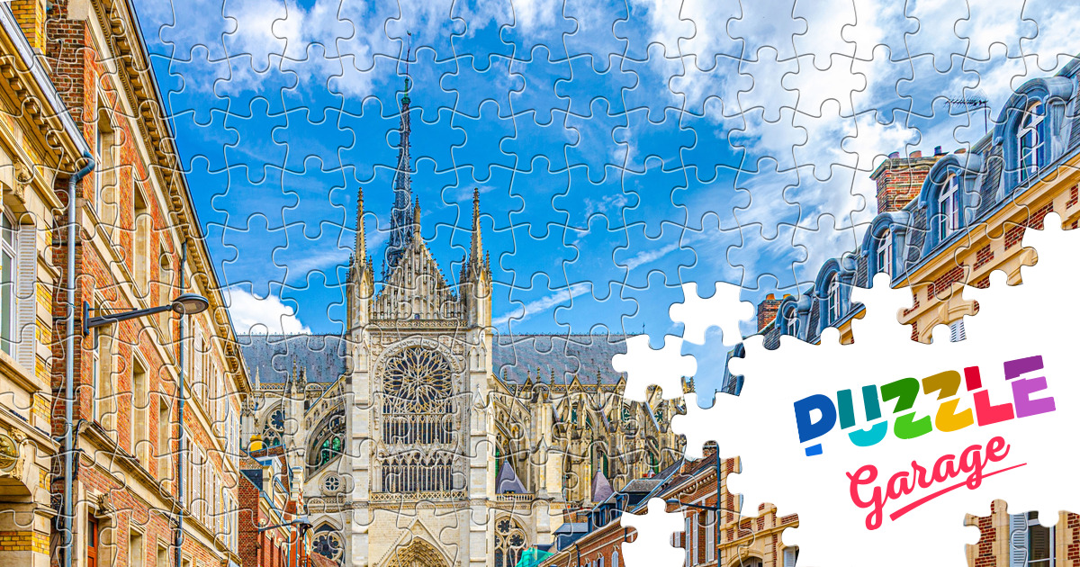 View of Amiens Cathedral Jigsaw Puzzle (Countries, France) | Puzzle Garage