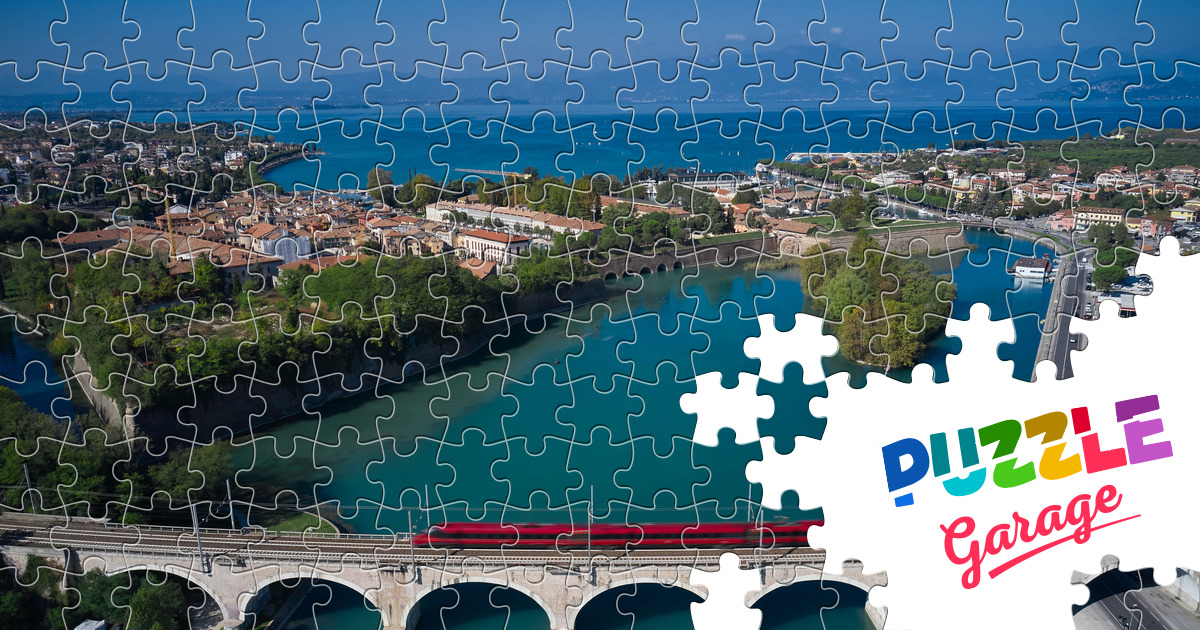 View from above of the bridge and the river Jigsaw Puzzle (Other ...