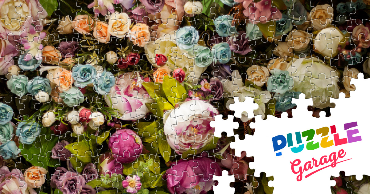 Flower wall Jigsaw Puzzle (Plants, Flowers) | Puzzle Garage