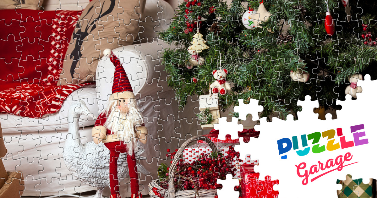 Dwarf with gifts under the tree Jigsaw Puzzle (Holidays, New Year ...