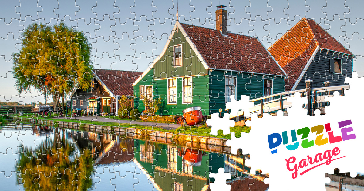 Zanse Schans village Jigsaw Puzzle (Countries, Netherlands) | Puzzle Garage