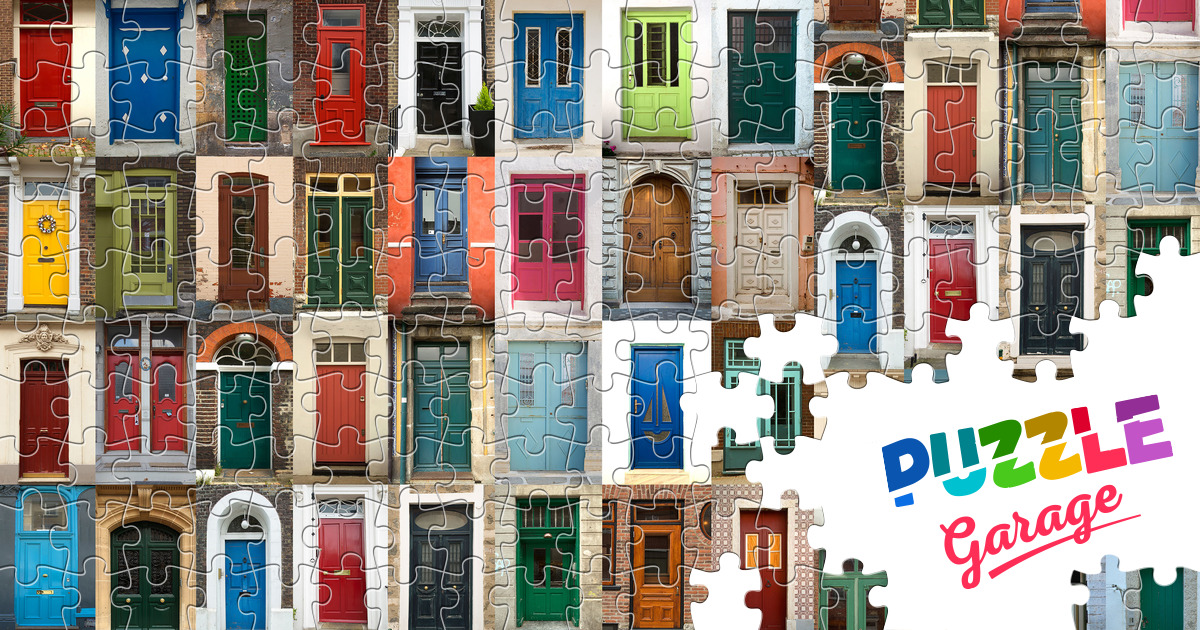 Multi-colored doors Jigsaw Puzzle (Other, Abstraction) | Puzzle Garage