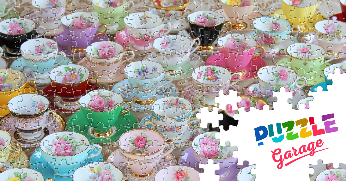 Collection of porcelain cups Jigsaw Puzzle (Other, Collecting) | Puzzle ...