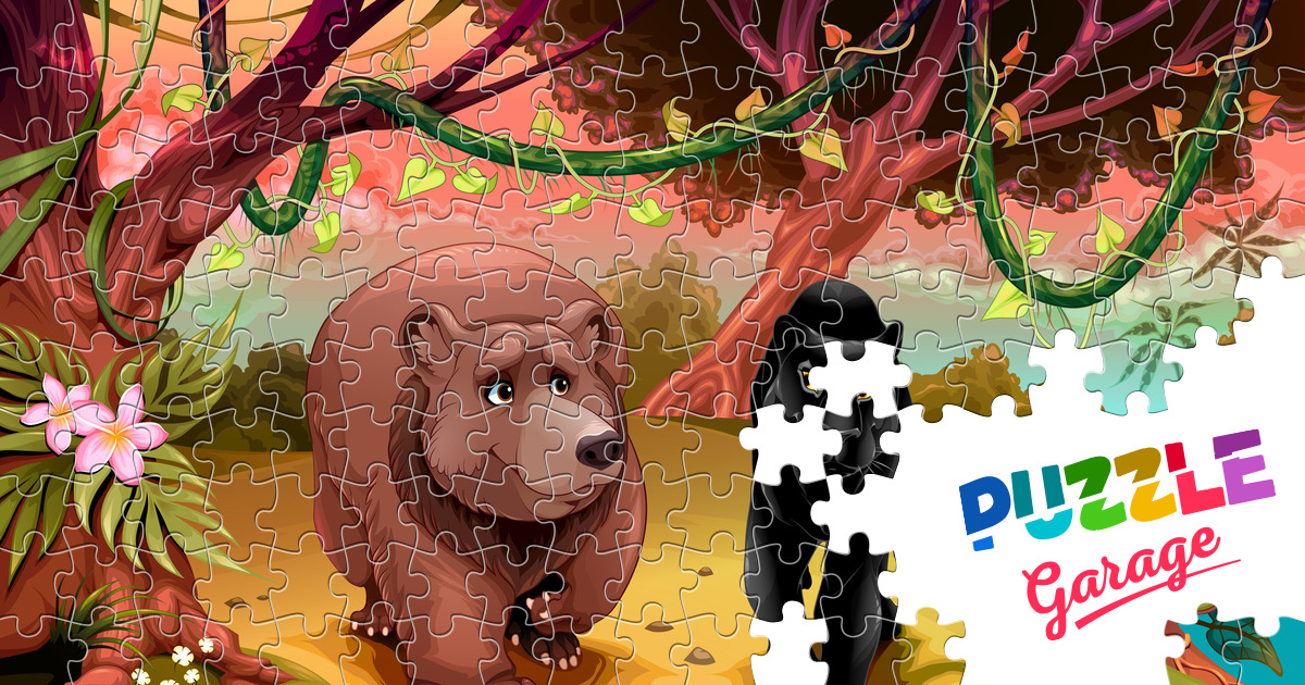 Baloo and Bagheera Jigsaw Puzzle (For children, Fairy tales) | Puzzle ...