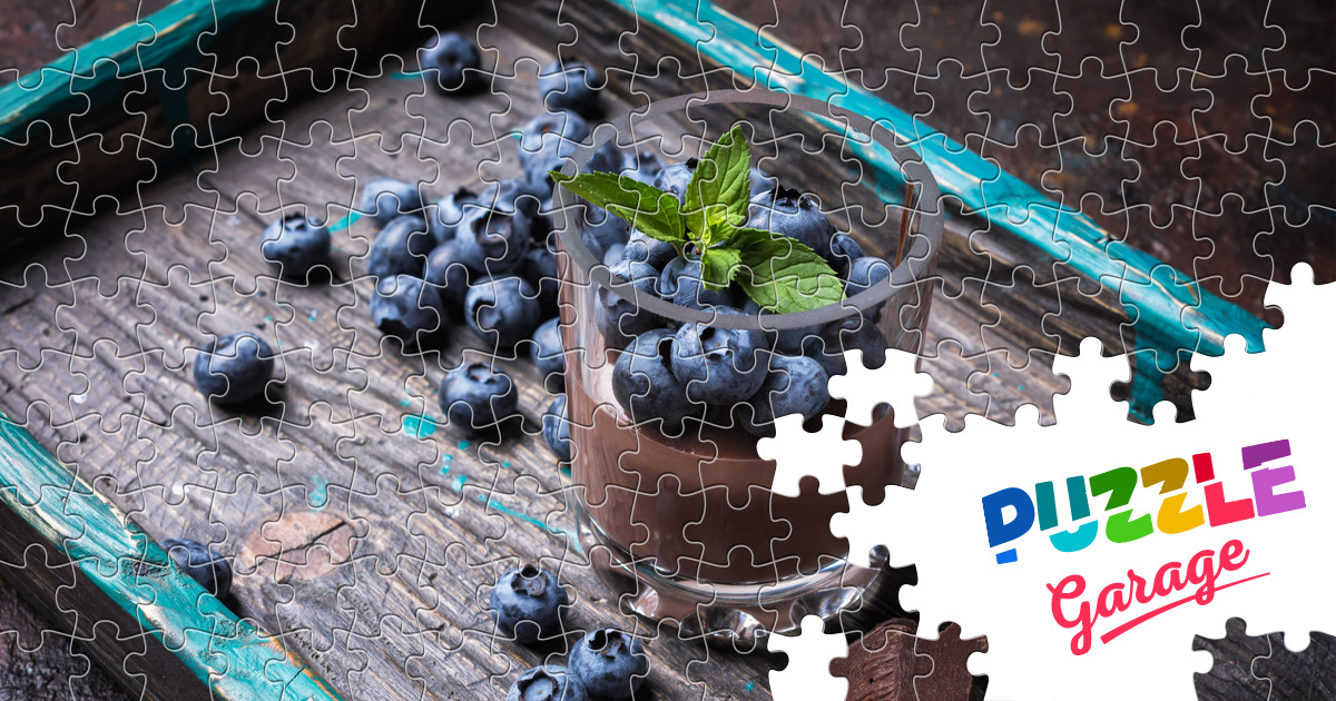 Chocolate pudding with blueberries Jigsaw Puzzle (Home, Food) | Puzzle ...