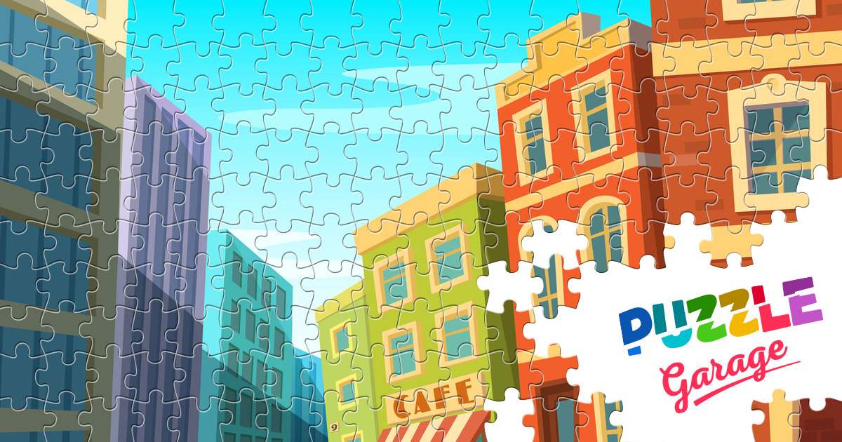 Gorodskoy peyzazh Jigsaw Puzzle (For children, Cartoon Illustrations ...