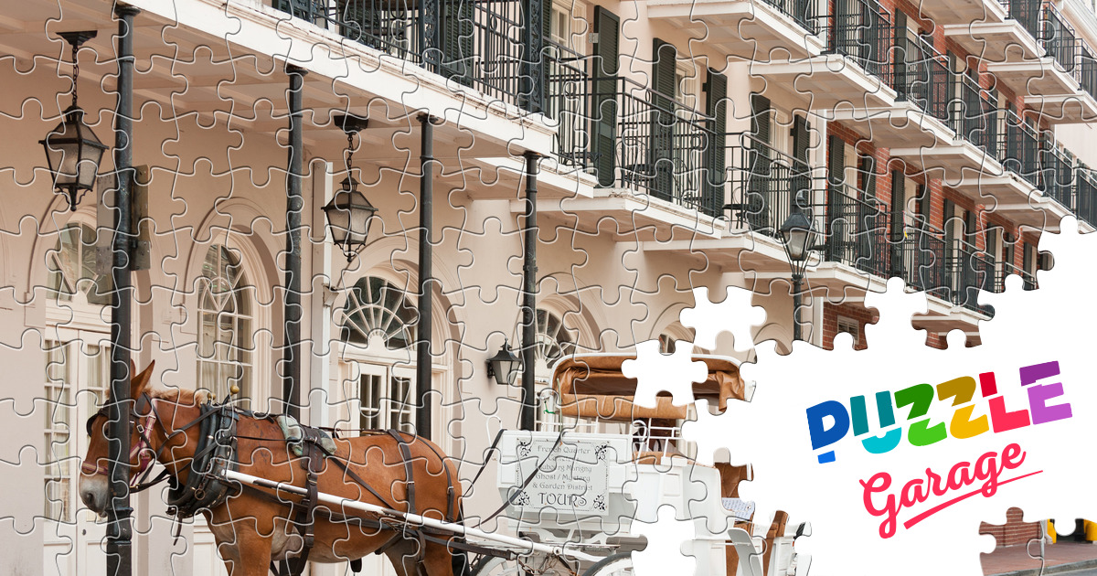 Horse carriage in New Orleans Jigsaw Puzzle (Countries, USA) | Puzzle ...