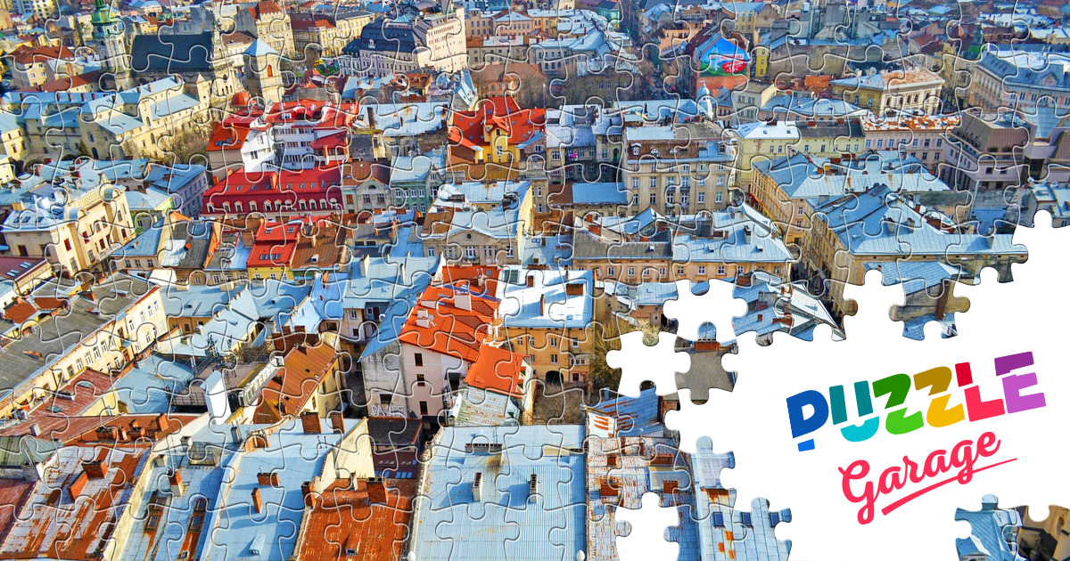 Lviv houses Jigsaw Puzzle (Countries, Ukraine) | Puzzle Garage