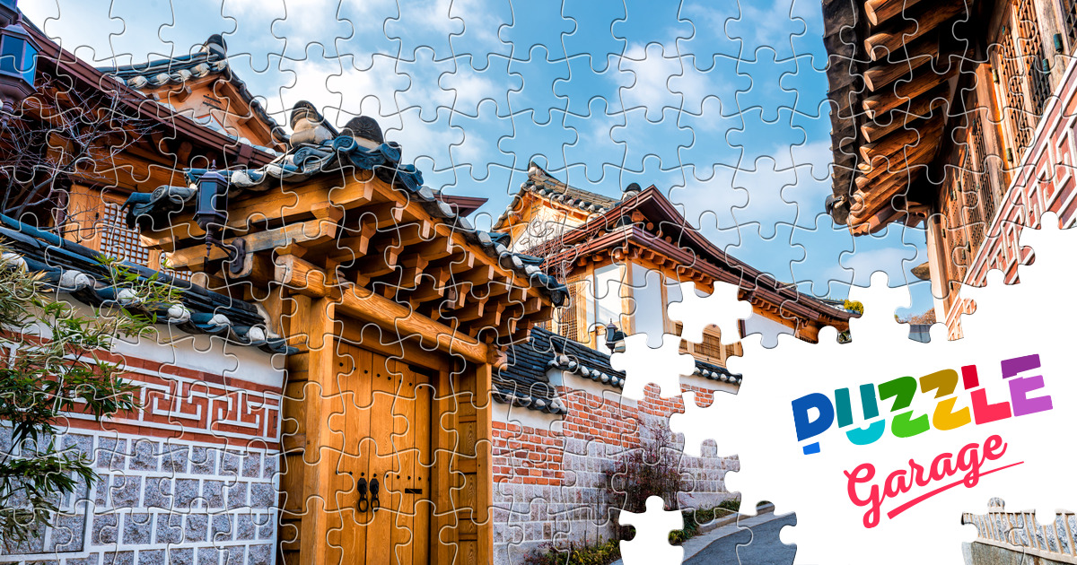 Traditional Korean village Jigsaw Puzzle (Countries, South Korea ...