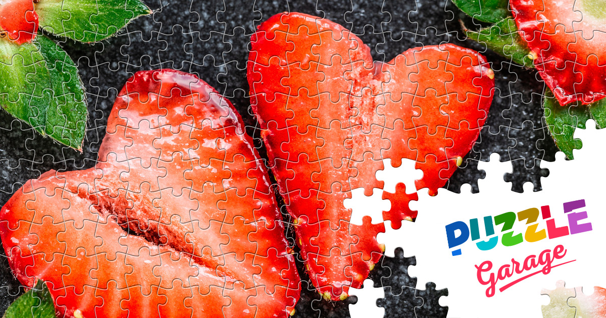 Strawberry pieces Jigsaw Puzzle (Plants, Berries) | Puzzle Garage