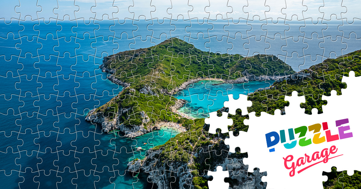 View of Porto Timoni, Corfu Jigsaw Puzzle (Countries, Greece) | Puzzle ...